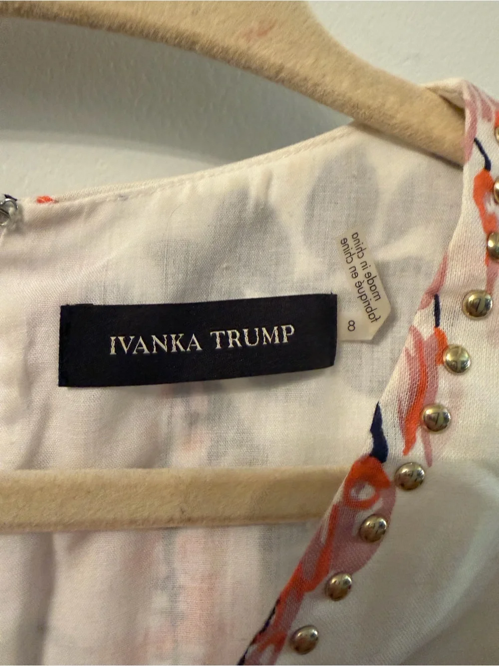 Ivanka Trump | Dresses | Ivanka Trump White Floral Aline Dress With ...